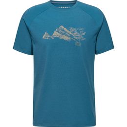 Mammut T-Shirt, atmungsaktiv, für Herren, blau, M