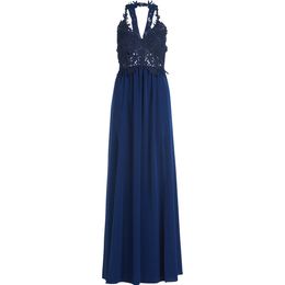 Vera Mont Abendkleid, tiefer V-Ausschnitt, ärmellos, für Damen, blau, 32