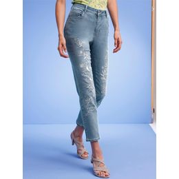 7/8-Jeans CREATION L PREMIUM Gr. 44, Normalgrößen, blau (blue, bleached) Damen Jeans Ankle 7/8