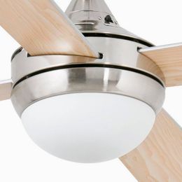 Faro Barcelona Deckenventilator Mini Icaria S Leuchte nickel/Holz