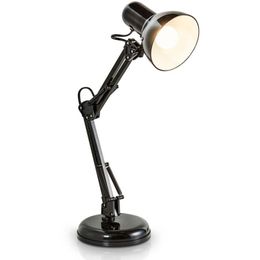 B.K.LICHT LED Tisch-Lampe schwarz Metall Retro Schreibtisch-Leuchte drehbar & schwenkbar - 10