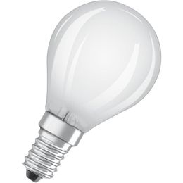 LED-Lampen, klassische Miniballform, 25 Watts Ersatz, E14, P-shape, 2700 Kelvin, Warm weiß, Klares Glas, 2-er Pack - Osram