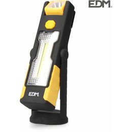 Linterna led cob xl doble funcion 1LED 3W + 1 led 1W con gancho + iman 3xAAA (pilas incluidas) Edm