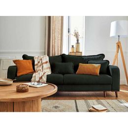 Lisa Design - Billie – 3-sitzer sofa – mit schlaffunktion und bettkasten – aus cord - grün - Grün