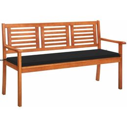 3-Sitzer-Gartenbank mit Auflage 150 cm Massivholz Eukalyptus vidaXL63103