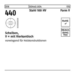 Scheibe DIN 440/ISO 7094 Form V V 18 x 56 x 5 Stahl 100 HV