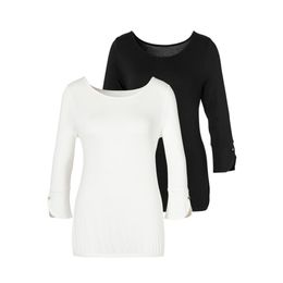 Vivance Shirt Damen Gr&ouml;&szlig;e M creme / schwarz