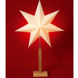 STAR TRADING - Standleuchter Stern Karo 70cm Ø43cm beige