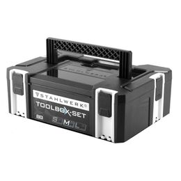 STAHLWERK - Toolbox Größe m 443 x 310 x 151 mm stapelbare Systembox mit Tragegriff