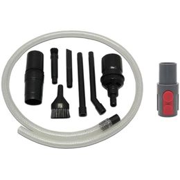 TRADESHOP Mini Düsen-Set / PC-Säuberungsset / Reinigungsset + Anschluss-Adapter für Dyson V11 Outsize, V15 Detect Absolute, V15 Detect Complete - Trade-shop