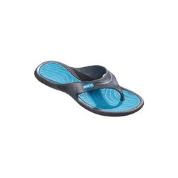 Beco Damen V-Strap Slipper, türkis/blau 38