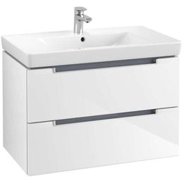 Villeroy & Boch Villeroy&boch - Subway 2.0 - Waschtischunterschrank, 787x520x449 mm , 2 Auszüge, Glossy White A69600DH