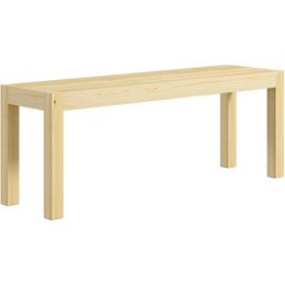 HOMCOM Sitzbank Holzbank Küchenbank, Massivholz, 3-Sitzerbank, 120 cm x 33 cm x 45 cm, Natur - Naturholz