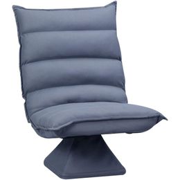 HOMCOM Sessel, drehbar, neigbare Rücklehne, Lederoptik, Stahlrahmen, grau, 62 x 70 x 95 cm - Grau