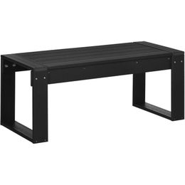 Beistelltisch, Gartentisch, rechteckig, Industrial Design, markante Holzoptik, schwarz, 95 x 42 x 40 cm - Schwarz - Outsunny