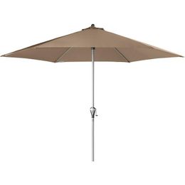 Sonnenschirm / Kurbelschirm Active Auto Tilt 320, ø 320 cm, greige, Bezug aus 100% Polyester, Gestell aus Aluminium, 6,9 kg - Doppler