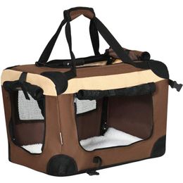 PawHut - Hundebox faltbar Hundetasche Transporttasche mit Kissen 50,5 x 33,5 x 35 cm Hundetransportbox für kleine Hunde Reisetasche