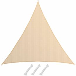 AMANKA Uv Sonnensegel Wasserdurchlässig 8x8x8 Dreieckig - Sonnenschutz Garten Terrasse - beige