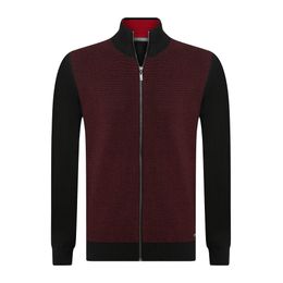Jacey Quinn Strickjacke Herren Gr&ouml;&szlig;e XL bordeaux / schwarz