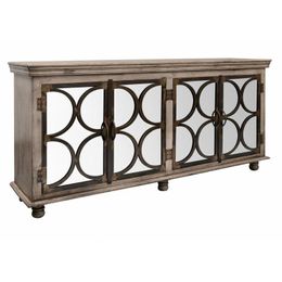 Massivmöbel24 Sideboard Mango 183x46x92 braun lackiert hermitage 110 - braun