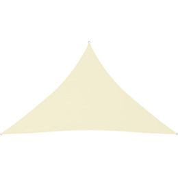 LONGZIMING - Sonnensegel Oxford-Gewebe Dreieckig 5x5x6 m Cremeweiß