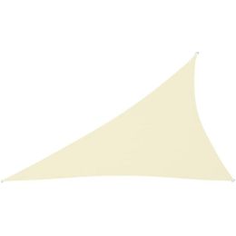 LONGZIMING - Sonnensegel Oxford-Gewebe Dreieckig 4x5x6,4 m Cremeweiß