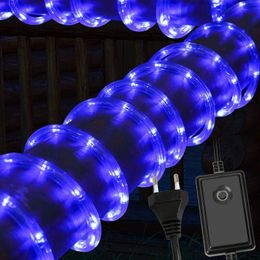 HENGDA LED Lichterschlauch Lichterschläuche Lichtschlauch Party Außen/Innen Lichterkette blau-30m