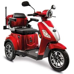 Rolektro E-Trike 25 V.3, Rot, 1000 Watt, 60-30AH Lithium Akku wechselbar