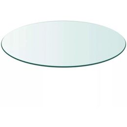HOMMOO - Tischplatte aus gehärtetem Glas rund 600 mm VD09942