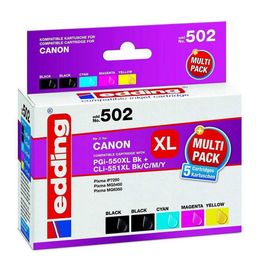 Edding EDD-502 Multipack kompatibel zu Canon PGI-550XL / CLI-551 Tintenpatrone (kompatibel