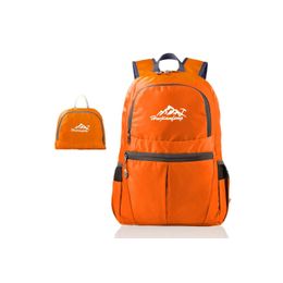 Intirilife Tagesrucksack (Faltbarer Rucksack Ultraleicht in Orange