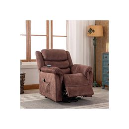 WISHDOR Massagesessel Elektrischer Liegestuhl Relaxsessel Ruhesessel Liegesessel Stoffsofa (Fernsehsessel Stoff)