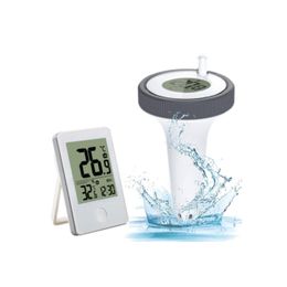 Silberstern Aquarienthermometer Kabelloses Poolthermometer IP67 wasserdicht