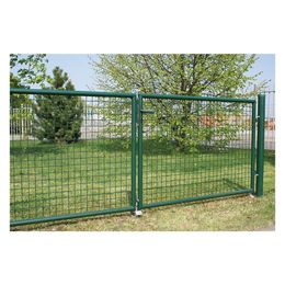 Forum® Zaun Gartentor grün-beschichtet 2-flügelig 3000 x 800