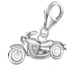 Goldene Hufeisen Charm-Einhänger Motorrad Karabiner Charm Anhänger für Bettelarmband 925 Silber (inkl. Etui)