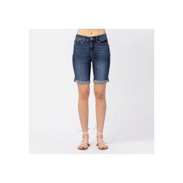 KIKI Trachtenlederhose Casual Fashion Slim Rolled Damen Jeans Shorts