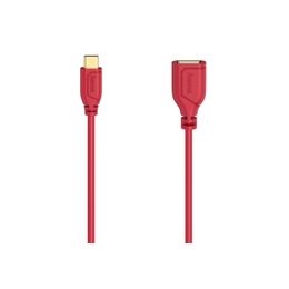 Hama OTG Adapter-Kabel USB-C auf USB-A Rot USB-Kabel