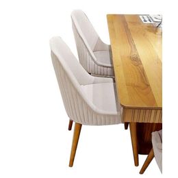 JVmoebel Stuhl Weißer Esszimmer 1-er Stuhl Designer Küchenstuhl Moderne Polsterstühle (1 St)