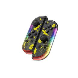Zeitlosigkeit Kabellos Gamecontroller mit RGB-LED einstellbarer Turbo 6-Achsen-Gyro Nintendo-Controller (Nintendo-Controller (Geeignet für Nintendo Switch/OLED/LITE)