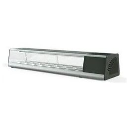 GastroHero Sushi Vitrine PROFI 8x1/3GN - eckiges Glas