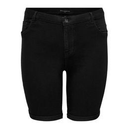 Only CARMAKOMA Jeansshorts Plus Size Denim Jeans Shorts Kurze Stretch Bermuda Hose CARTHUNDER 4956 in Schwarz