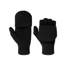 Lipodo Strickhandschuhe fingerlose Handschuhe mit Futter