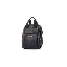 Chipolino Kinderwagentasche, Rucksack, Kunstleder Wickelunterlage, Henkel Träger black