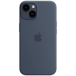 Apple Silicon Case MagSafe Case Apple iPhone 14 Blau Induktives Laden, Stoßfest