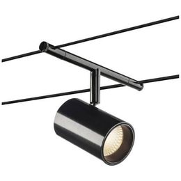 SLV NOBLO SPOT Niedervolt-Seilsystem-Leuchte LED fest eingebaut 8.5 W LED Schwarz