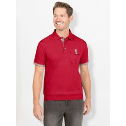 Poloshirt Hajo "Kurzarm-Poloshirt" Gr. 56/58, rot (kirsche) Herren Shirts Kurzarm