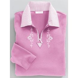 Trachtenshirt CLASSIC "Poloshirt" Gr. 54, rosa (rosé) Damen Shirts Jersey