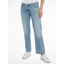 Bequeme Jeans Tommy Jeans "LW STR BH4116" Gr. 27, Länge 32, blau (light denim3) Damen Jeans Gerade