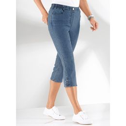 Caprijeans Classic Basics Gr. 54, Normalgrößen, blau (blue, bleached) Damen Jeans Hosen