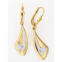 Paar Ohrhänger Lady Ohrringe Gr. Diamanten ct, Diamanten-Metall, goldfarben (gelbgold 375) Damen Ohrhänger